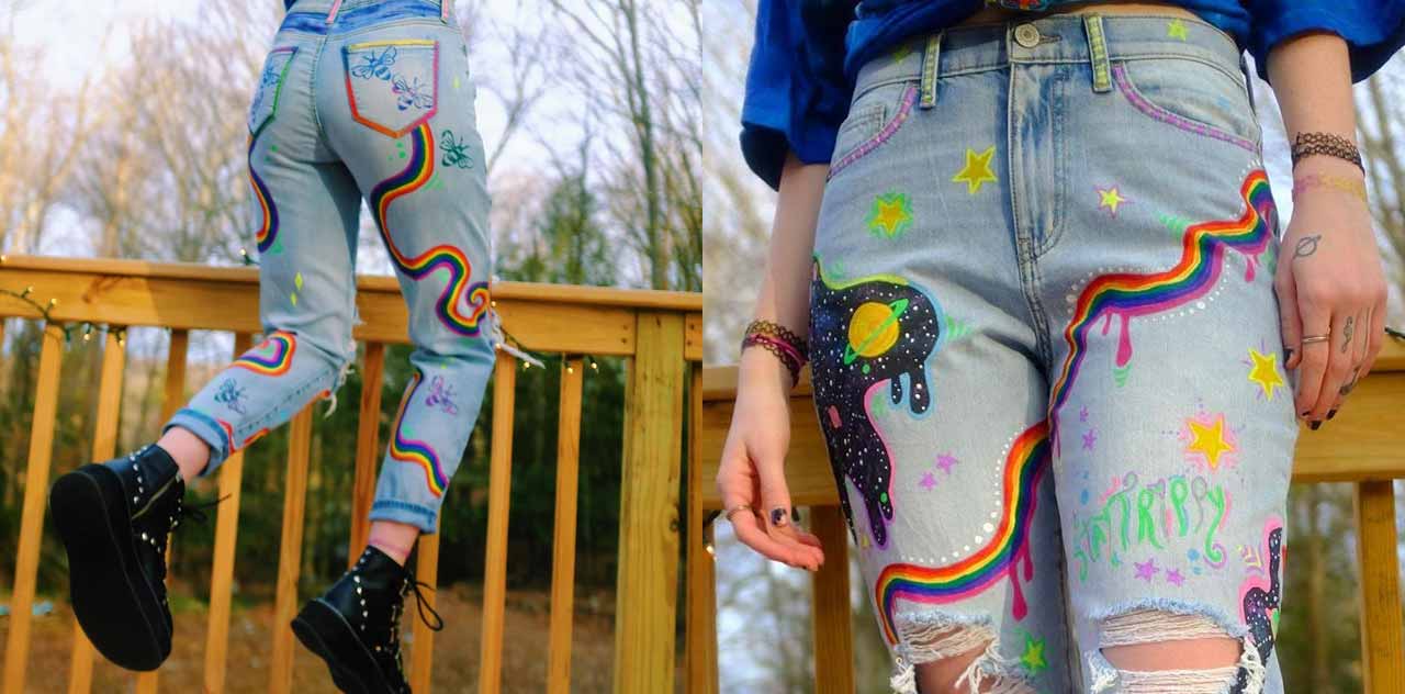 Rainbow Painted Denim is the Perfect Spring Craft | Showstopper ...